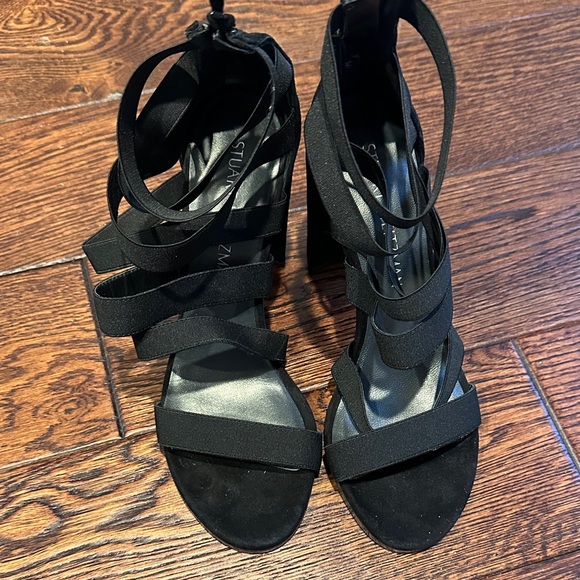 Stuart Weitzman | Shoes | Stuart Weitzman Black Strappy Heels | Poshmark